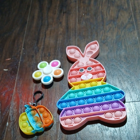 Toys | Colorful Bunny Pop It Fidget Toy Set | Poshmark